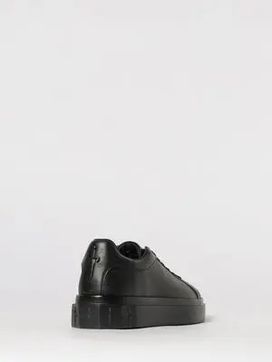 Paciotti Smooth Leather Lace Up Sneakers - Black