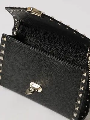 Valentino Garavani Rockstud Grained Leather Clutch