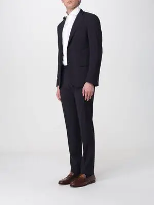 Corneliani Single-breasted Stretch Virgin Wool Suit - Blue