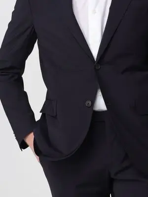 Corneliani Single-breasted Stretch Virgin Wool Suit - Blue