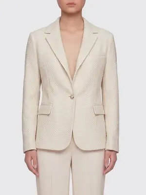 CIRCOLO 1901 Single Breasted Cotton Blazer - Beige