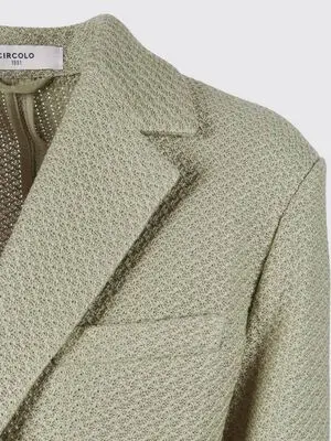 CIRCOLO 1901 Single Breasted Cotton Blazer - Multicolor
