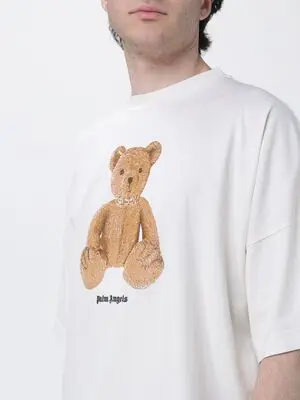 Palm Angels Teddy Cotton T-shirt - Ivory