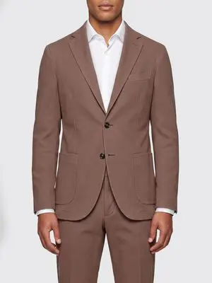 CIRCOLO 1901 Single Breasted Blazer In Cotton - Brown