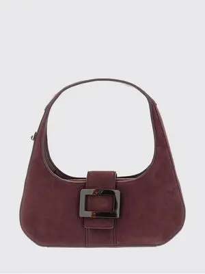 ROGER VIVIER Suede Sheepskin Handbag With Logo Plaque