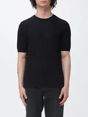 Emporio Armani Textured Knit Jumper - Black