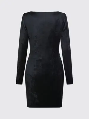 Balenciaga Mini Velvet Dress With Sweetheart Neckline