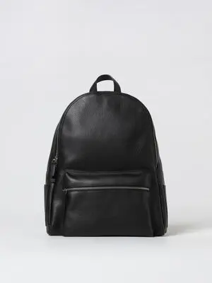 Orciani Micron Hammered Leather Backpack - Black