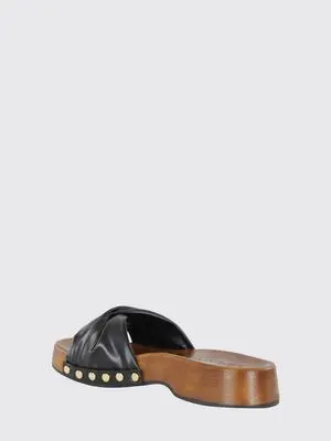 GANNI Tia Draped Vegan Leather Mules