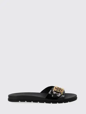 Tory Burch Mellow Rubber Mule Sandals With Double T Logo And Low Heel
