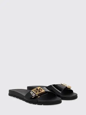 Tory Burch Mellow Rubber Mule Sandals With Double T Logo And Low Heel