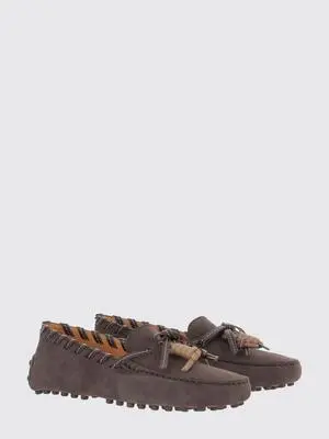 TOD'S Suede Loafers With Tassels - Brown