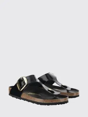 BIRKENSTOCK Gizeh Big Buckle Nubuck Sandal - Black