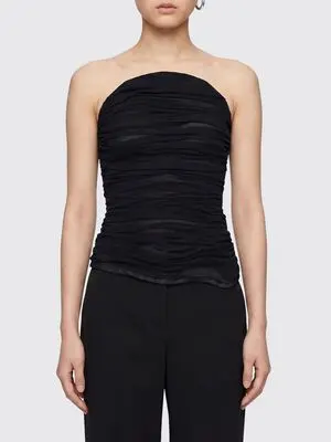 Balenciaga Off-the-shoulder Draped Silk Bustier Top