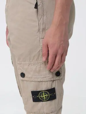 Stone Island Cotton Cargo Trousers - Beige