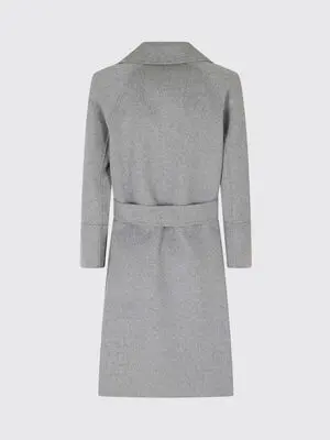 Max Mara S Virgin Wool Knee-length Robe Coat - Grey