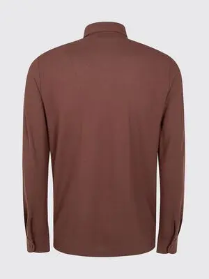ZANONE Long-sleeved 100% Cotton Polo Shirt With Classic Collar