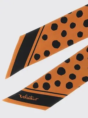 Valentino Garavani Polka Dot Print Silk Bandeau