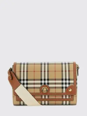 Burberry Note Coated Cotton Vintage Check Print Bag - Brown