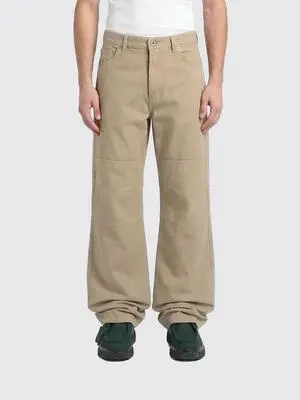 Burberry Cotton Wide Leg Trousers - Beige