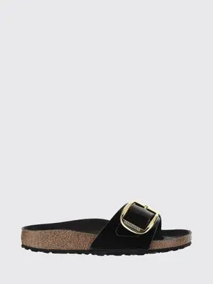 BIRKENSTOCK Madrid Big Buckle Brushed Leather Sandal - Black