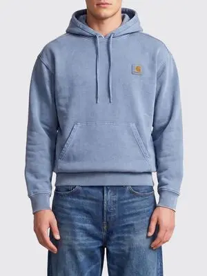 Carhartt Work In Progress Cotton Logo Hoodie - Blue