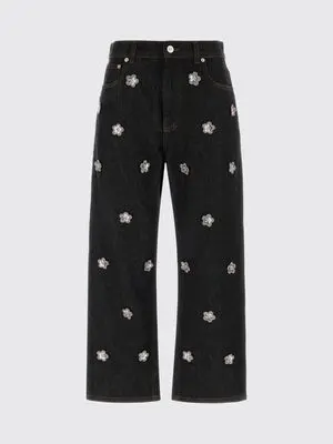 Marni Denim Jeans With Floral Embroidery