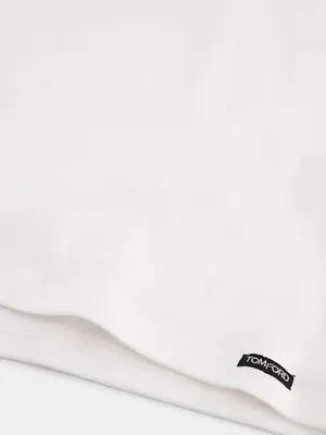 TOM FORD Slim Fit V-neck T-shirt In Stretch Cotton - White