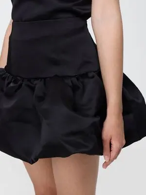 GANNI Ruffled Satin Skirt