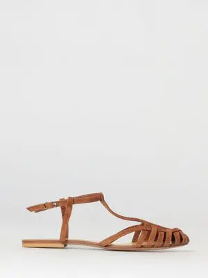 ANNA F. Suede Sandals - Burnt