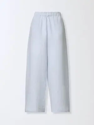 Fabiana Filippi Linen Cropped Trousers - Gnawed Blue