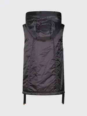 Max Mara Padded Technical Fabric Vest With Hood And High Neck - Black