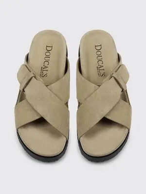 DOUCAL'S Suede Adjustable Strap Sandals