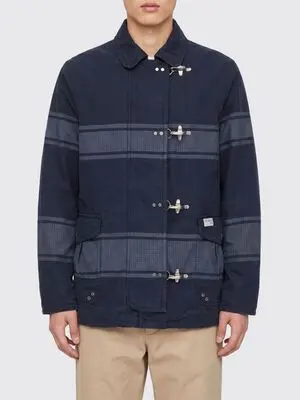 FAY Striped Cotton Jacket - Navy