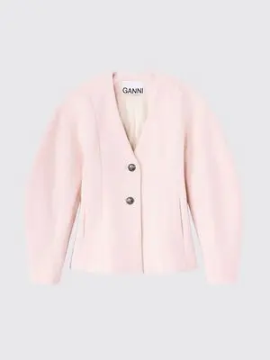 GANNI Wool Single Breasted Blazer