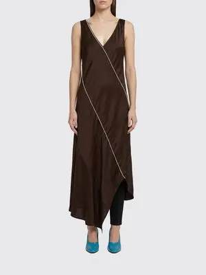 JIL SANDER Asymmetric Viscose Dress - Violet