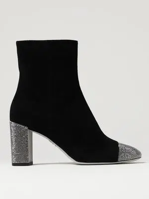 Rene Caovilla Embellished Block Heel Ankle Boots