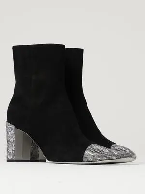Rene Caovilla Embellished Block Heel Ankle Boots