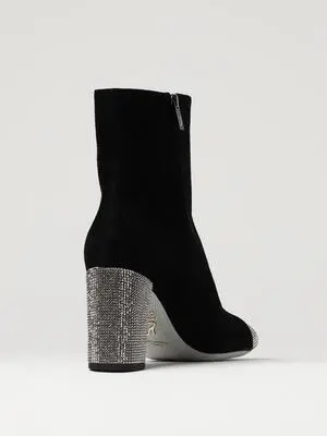 Rene Caovilla Embellished Block Heel Ankle Boots