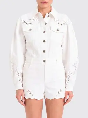 TWINSET Embroidered Cotton Jacket - White