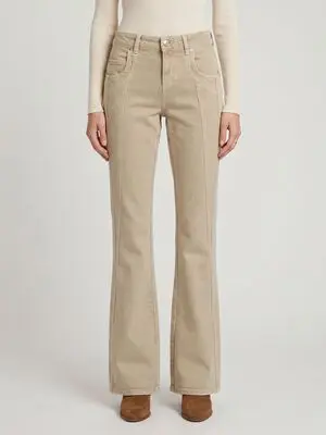 Isabel Marant Étoile Jaylis Denim Jeans Beige