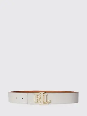Ralph Lauren Wide Reversible Leather Belt With Monogram Buckle - Red