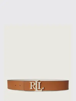 Ralph Lauren Wide Reversible Leather Belt With Monogram Buckle