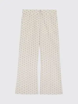 Valentino Garavani Geometric Cotton Blend Palazzo Trousers