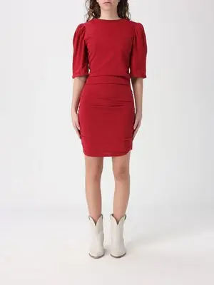 Isabel Marant Étoile Ruched Dress With Puff Sleeves - Red
