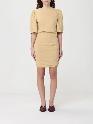 Isabel Marant Étoile Ruched Dress With Puff Sleeves - Yellow