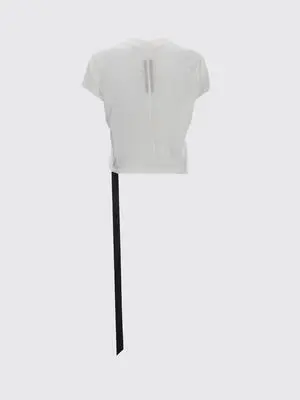 Rick Owens Cotton T-shirt With Webbing - White