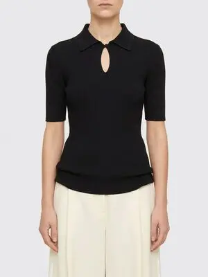 JIL SANDER Virgin Wool Polo Shirt - Black