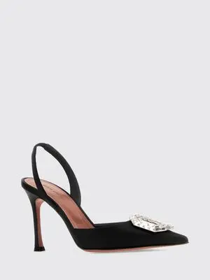 Amina Muaddi Embellished Slingback Pumps - Black
