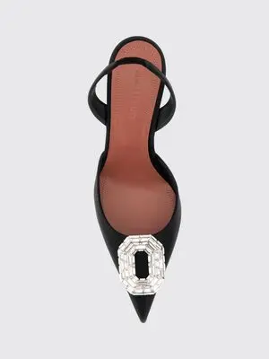 Amina Muaddi Embellished Slingback Pumps - Black
